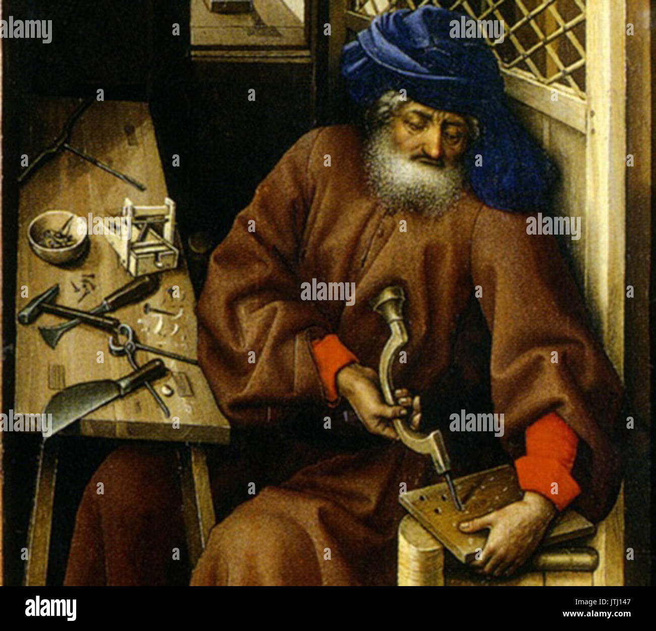 Robert Campin Merode Altarpiece Crop Stock Photo - Alamy