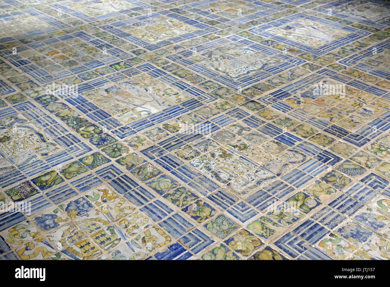Pavement tiles Masseot Abaquesne MNR SN Stock Photo - Alamy