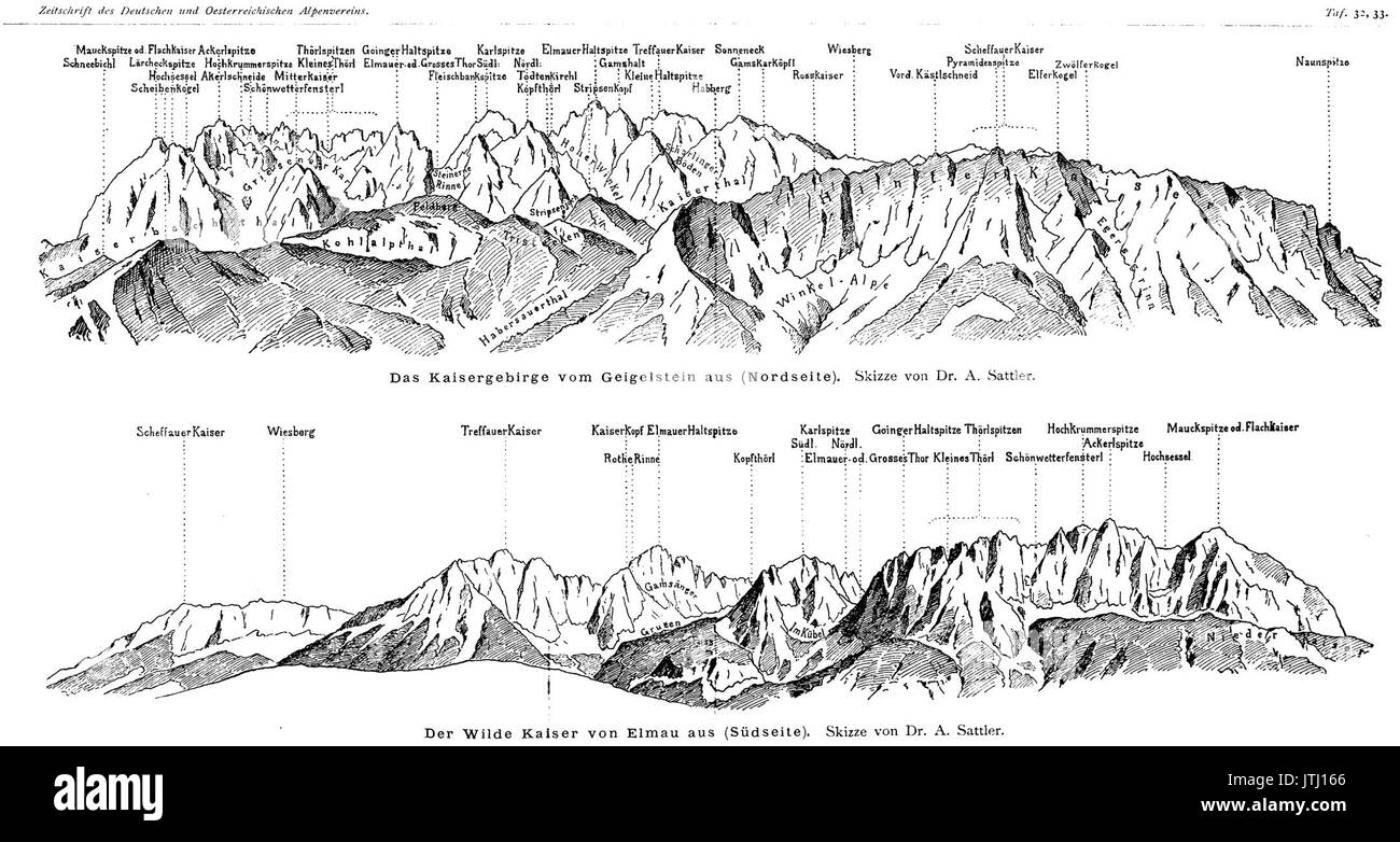 Wilder Kaiser Kaisergebirge Panoramen Stock Photo - Alamy