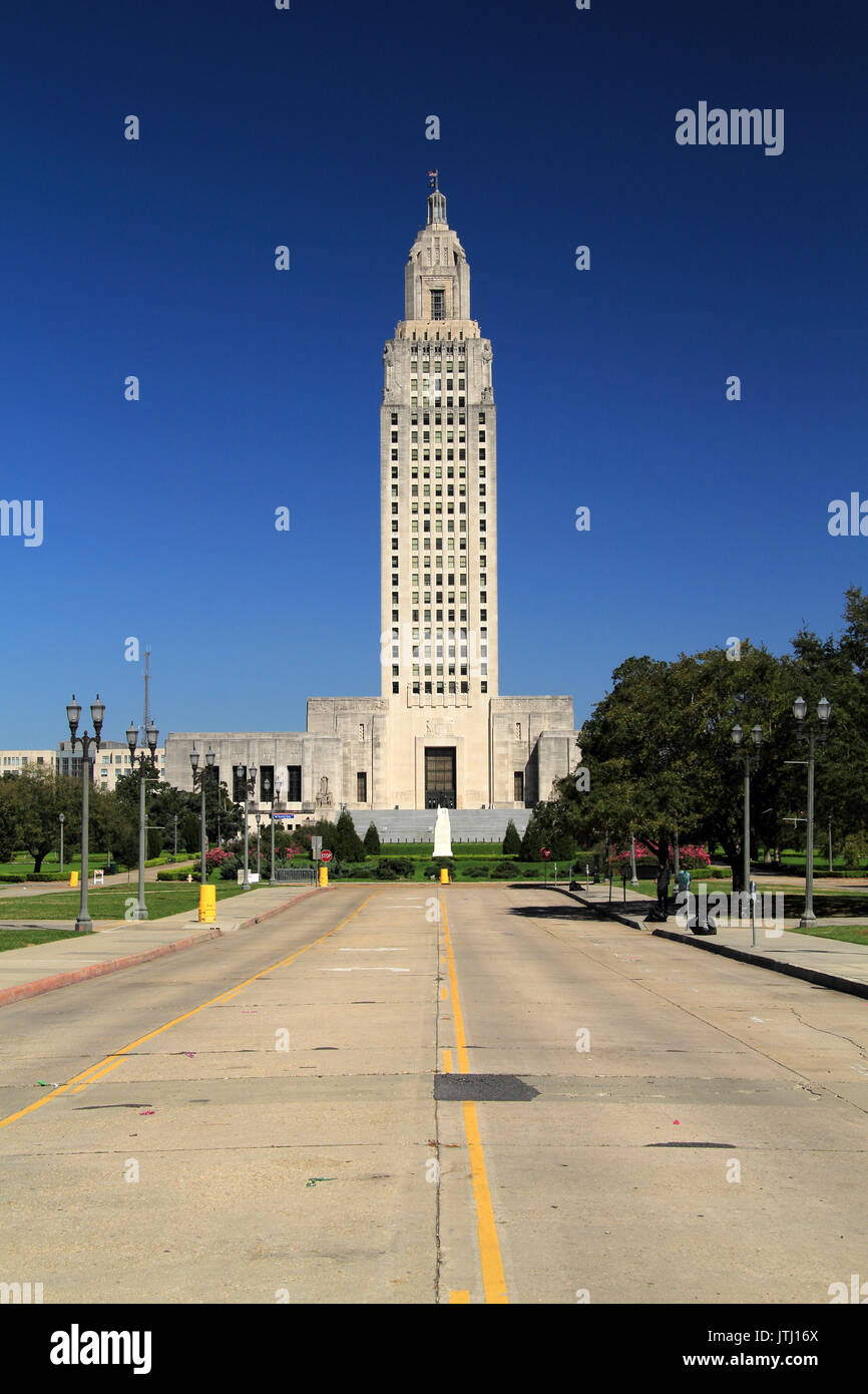 The art deco style state capitol building represents one of the more ...