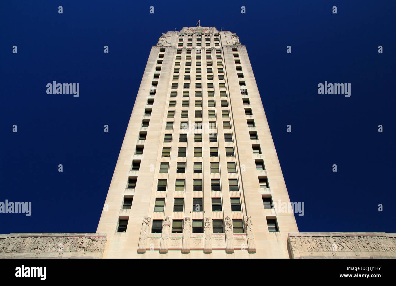 The art deco style state capitol building represents one of the more ...