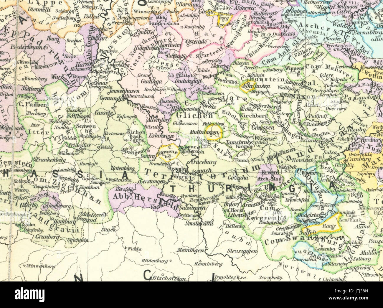 Map thuringia hi-res stock photography and images - Alamy