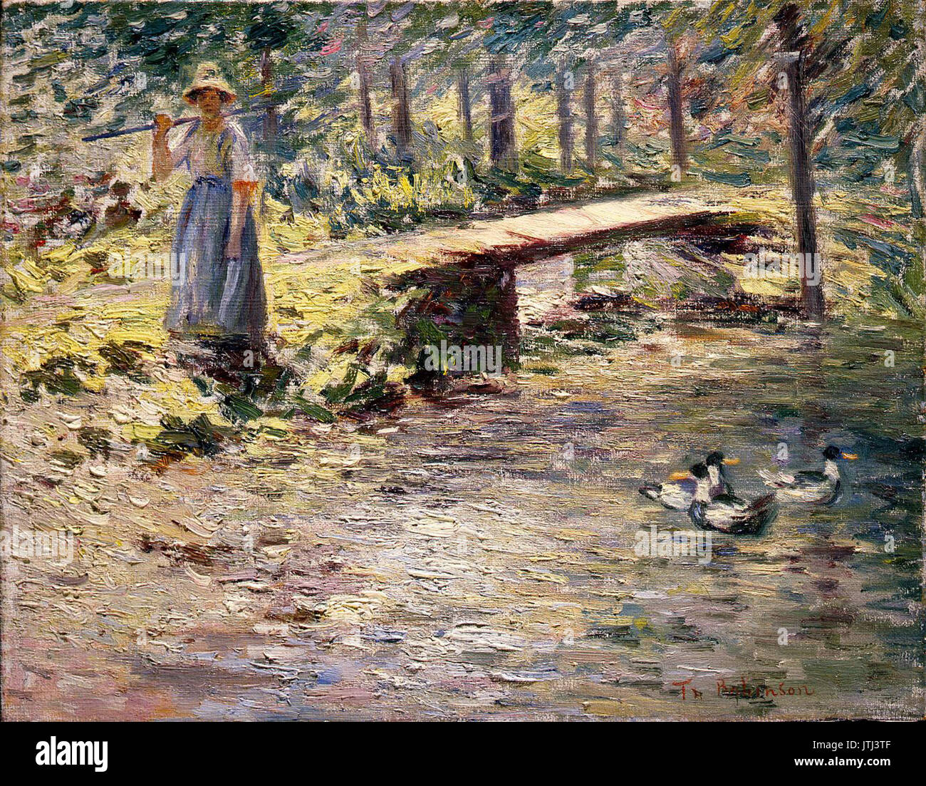 Theodore Robinson By the Brook (1891 Stock Photo - Alamy
