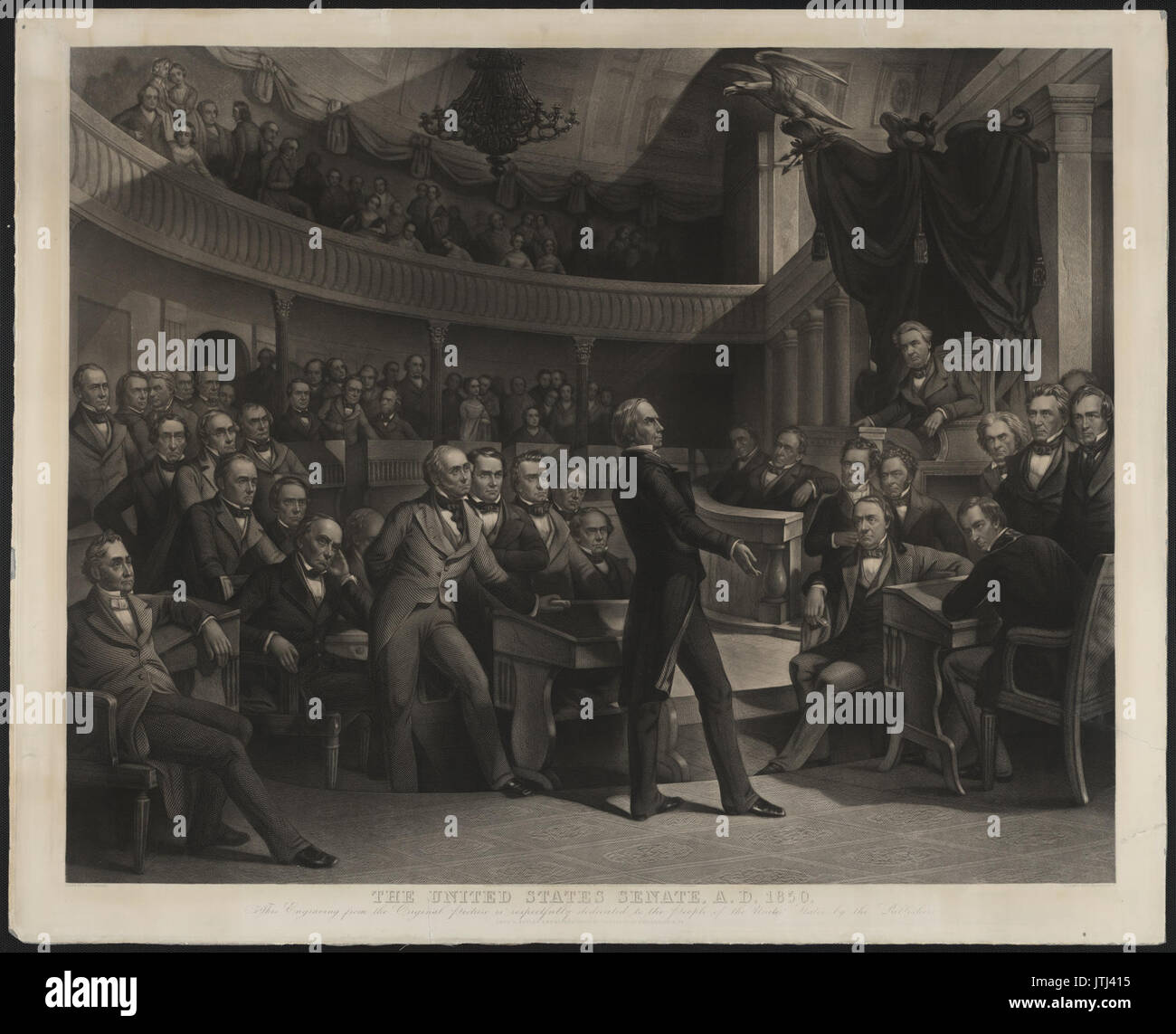 The United States Senate, A.D. 1850, by Peter F. Rothermel Stock Photo ...