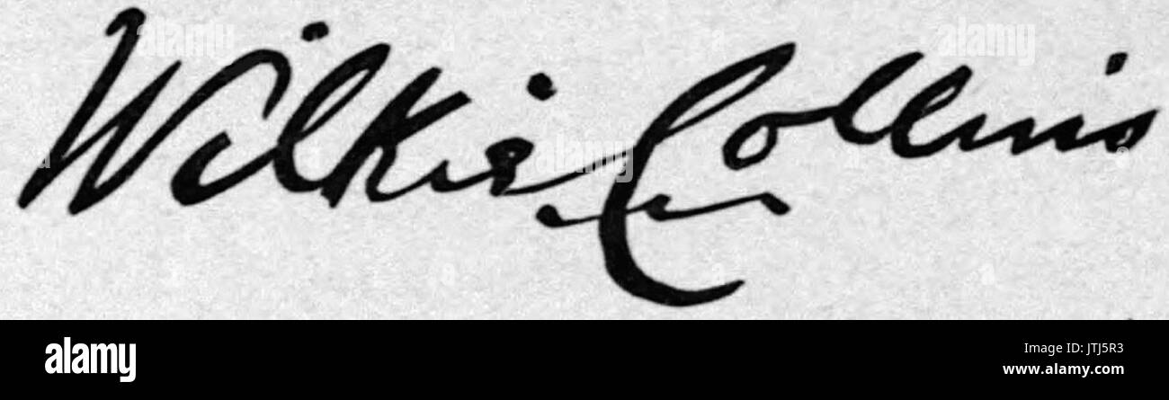 Wilkie Collins Signature Stock Photo - Alamy