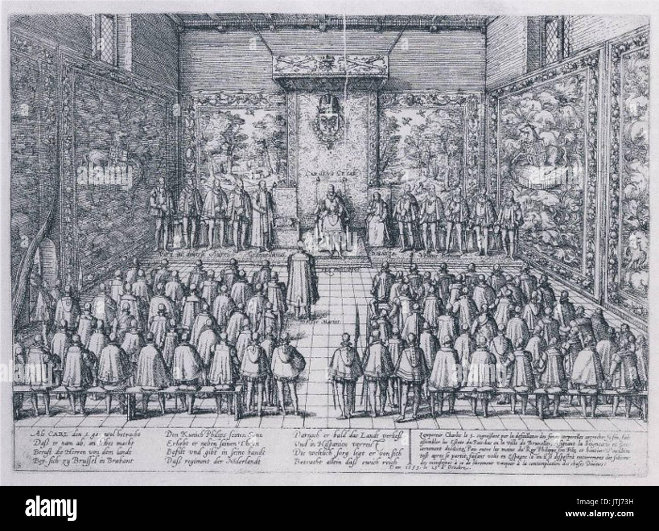 Troonsafstand van Keizer Karel V Stock Photo - Alamy