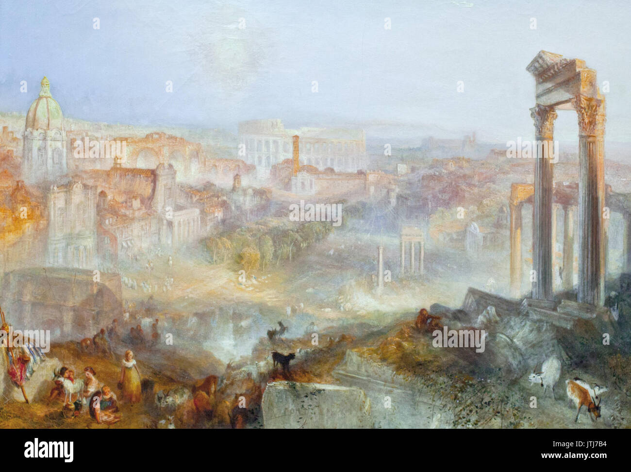 JMW Turner Modern Rome Campo Vacino Stock Photo - Alamy