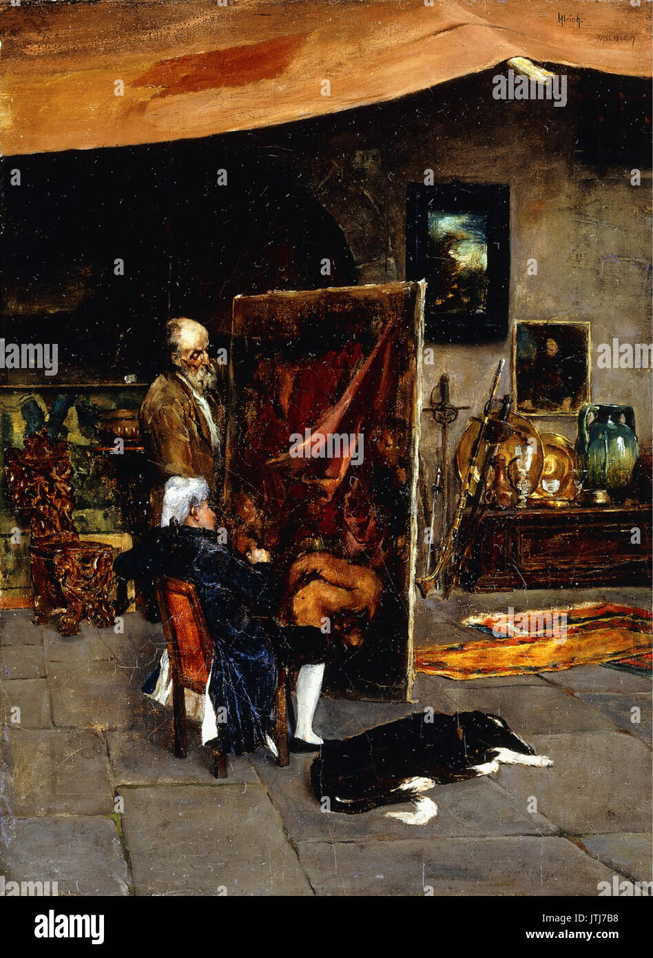 Charles Frederic Ulrich In the Artist's Studio Stock Photo - Alamy