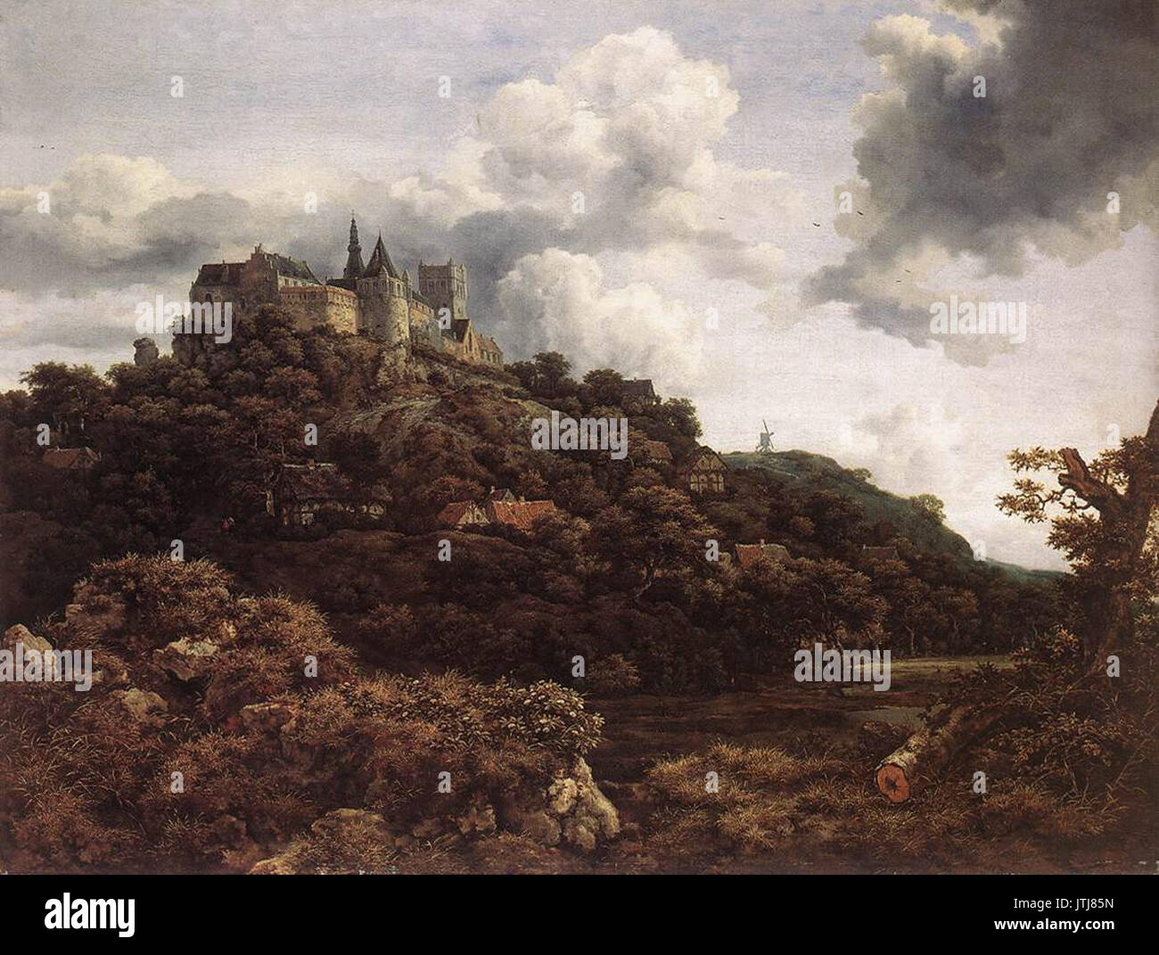 Jacob Isaacksz. van Ruisdael Bentheim Castle WGA20467 Stock Photo - Alamy
