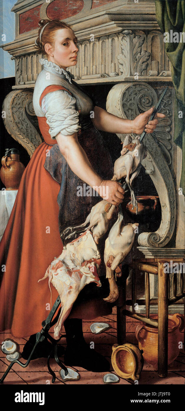 'The Cook' by Pieter Aertsen is a 16th-century genre painting depicting ...