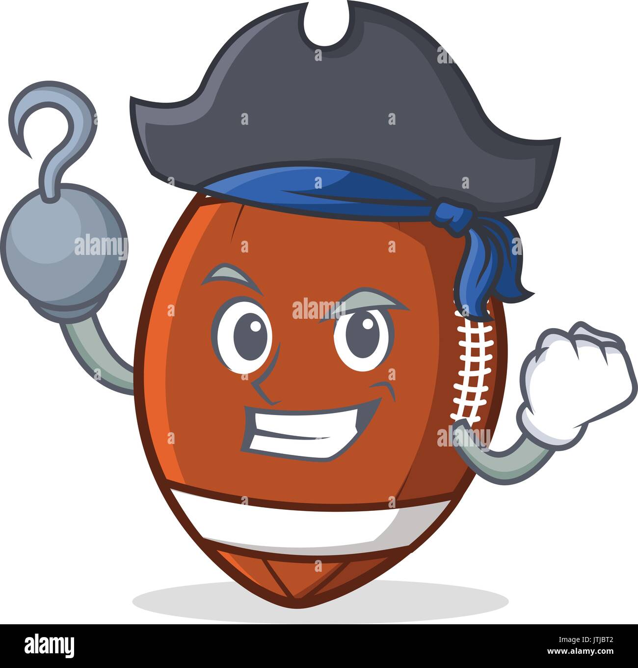 Pirate American football character cartoon Stock Vector Image & Art - Alamy