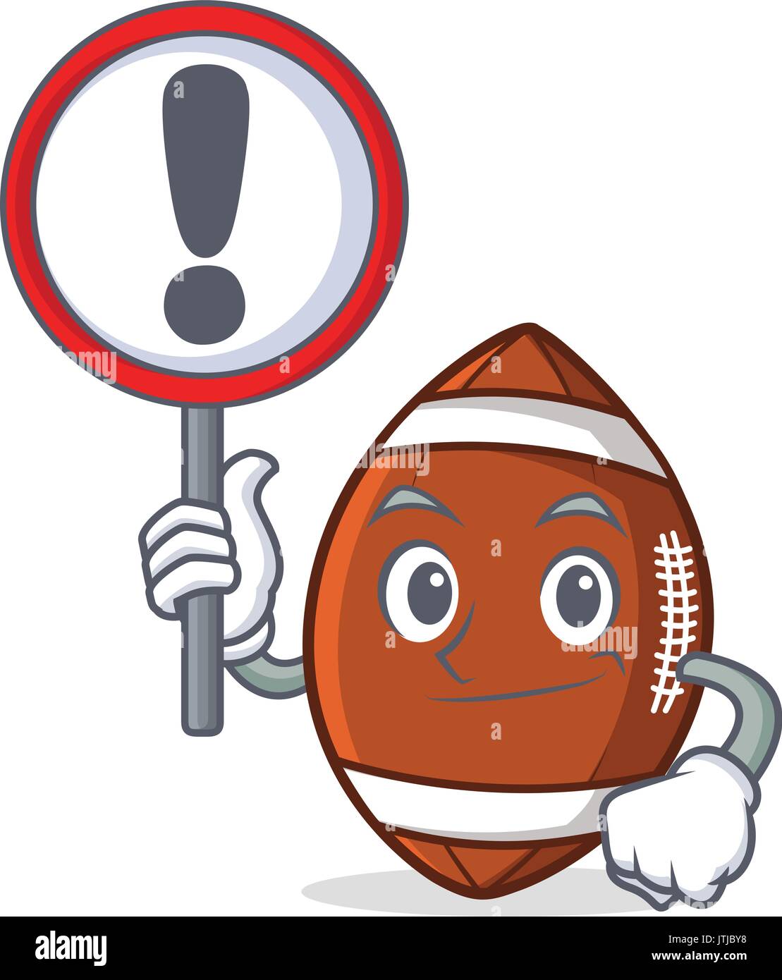 Bring sign American football character cartoon Stock Vector Image & Art ...