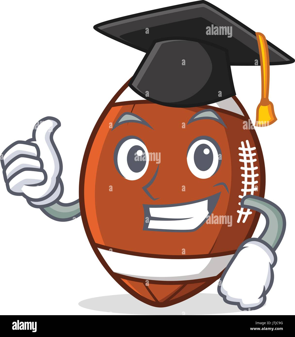Graduation American football character cartoon Stock Vector Image & Art ...