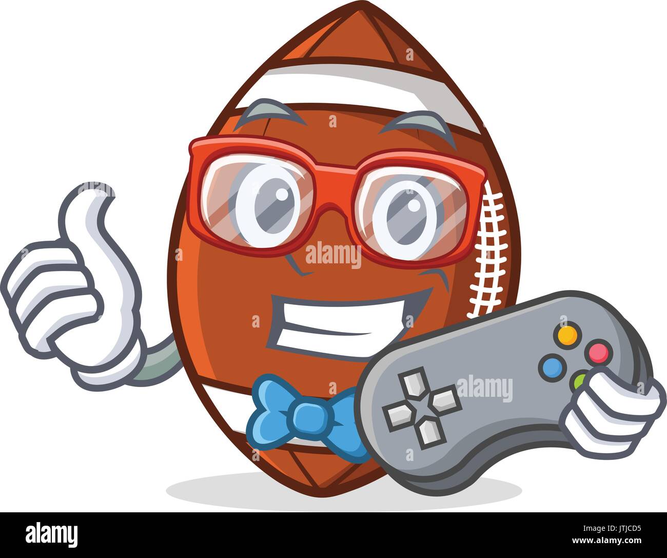 Gamer American football character cartoon Stock Vector Image & Art - Alamy