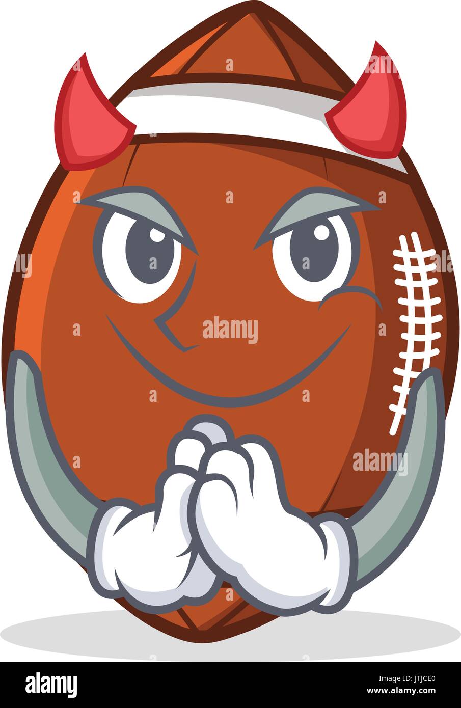 Devil American football character cartoon Stock Vector Image & Art - Alamy