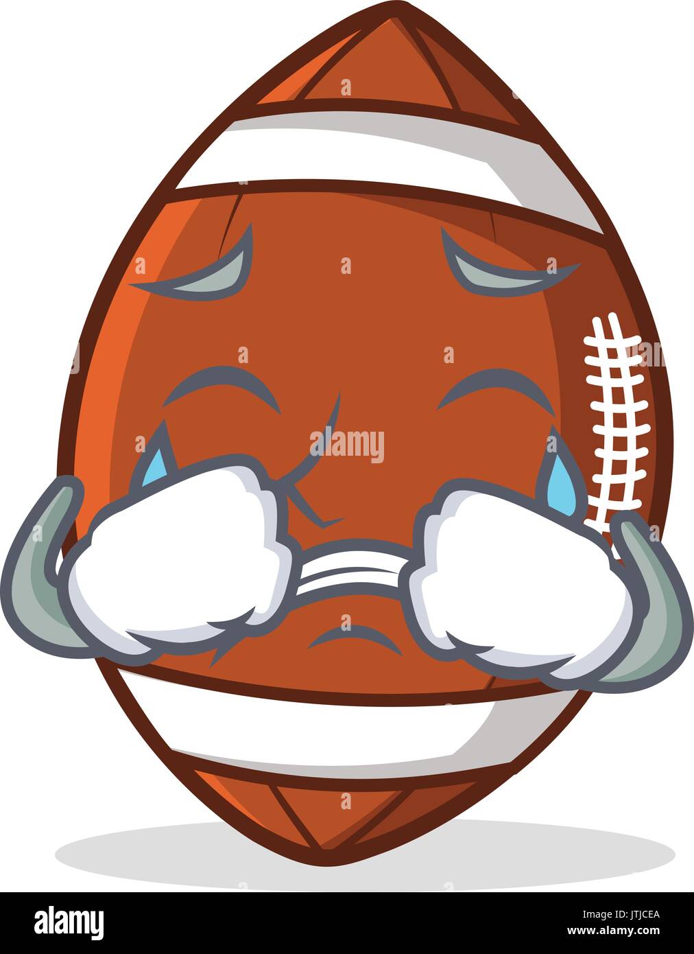 Crying American football character cartoon Stock Vector Image & Art - Alamy