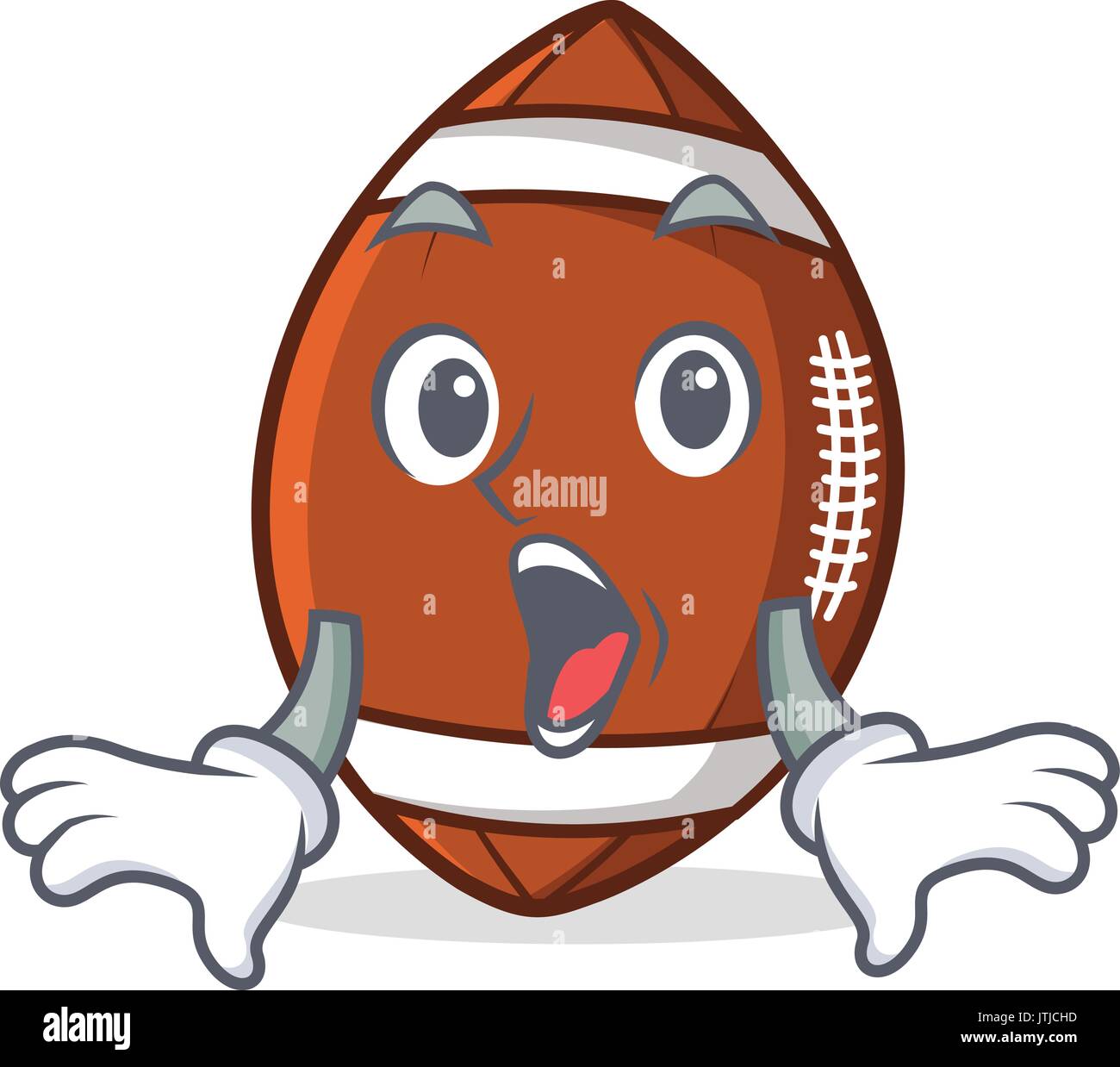 Surprised American football character cartoon Stock Vector Image & Art ...