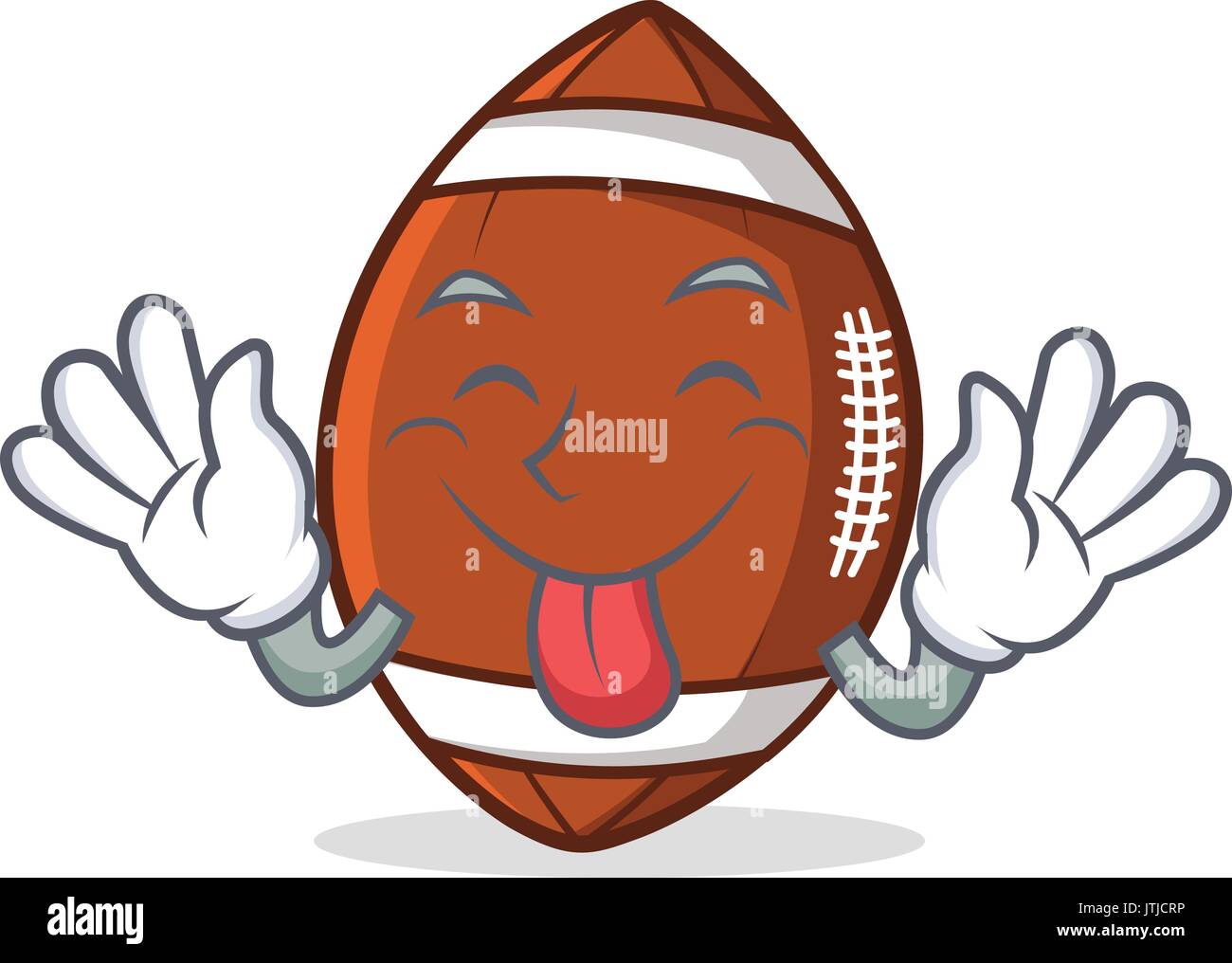Tongue out American football character cartoon Stock Vector Image & Art ...