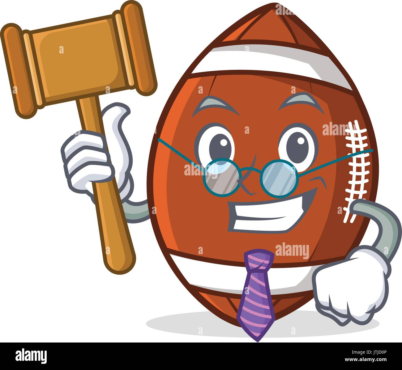 Judge American football character cartoon Stock Vector Image & Art - Alamy