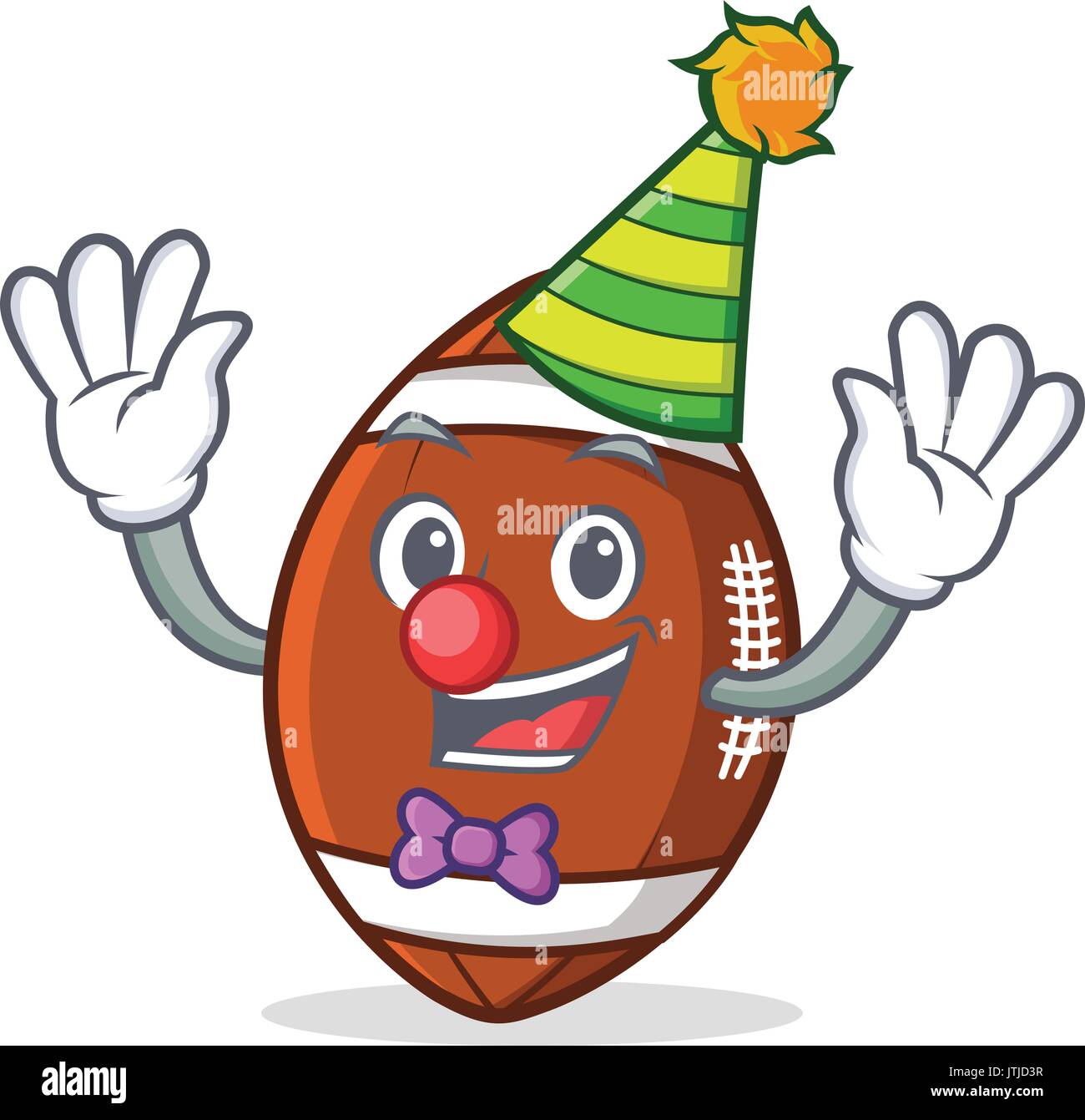 Clown American football character cartoon Stock Vector Image & Art - Alamy