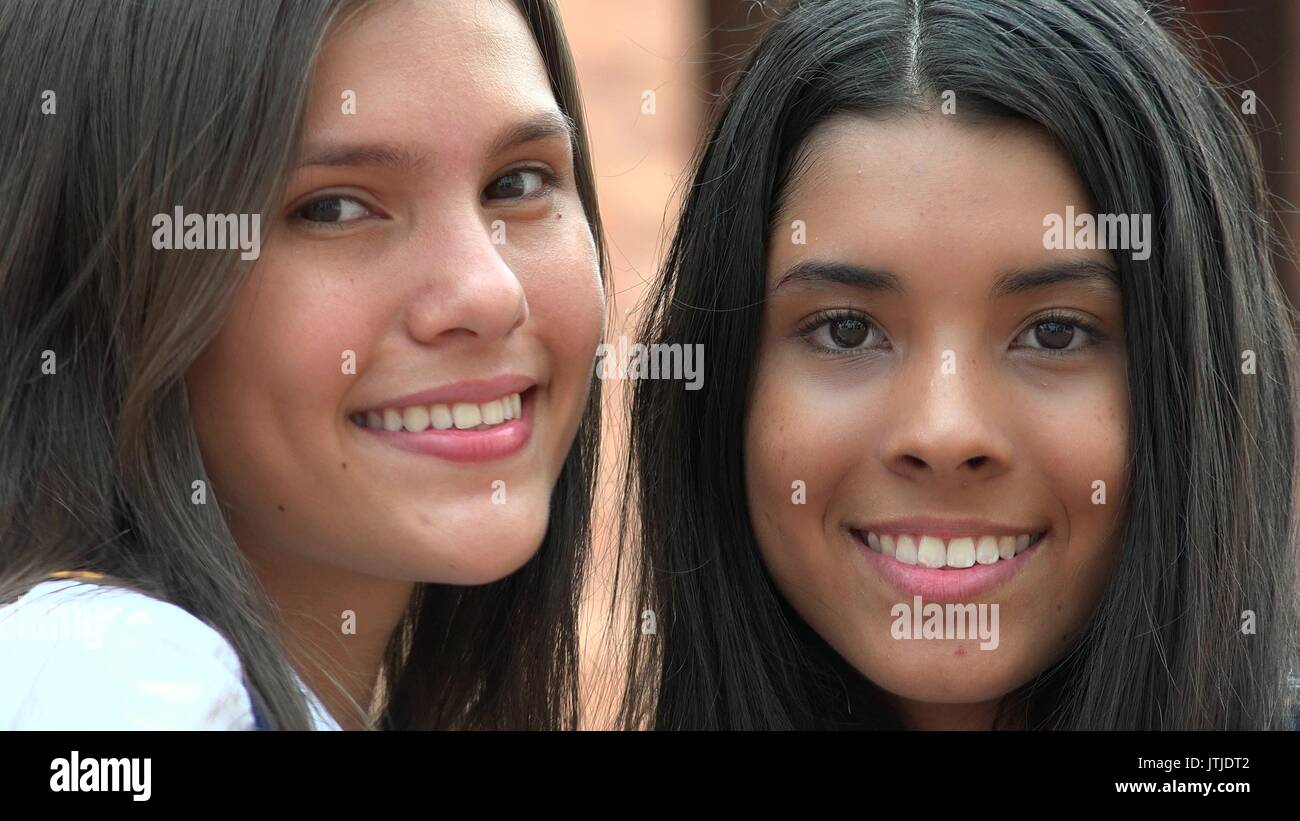Pretty Faces Smiling Diversity Stock Photo - Alamy