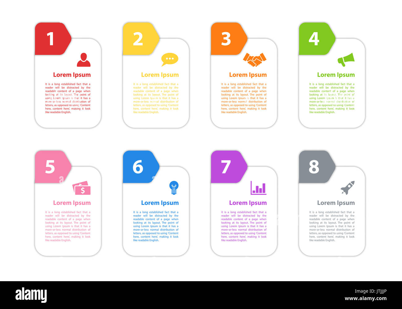 Infographic design business concept vector illustration with 8 steps or ...