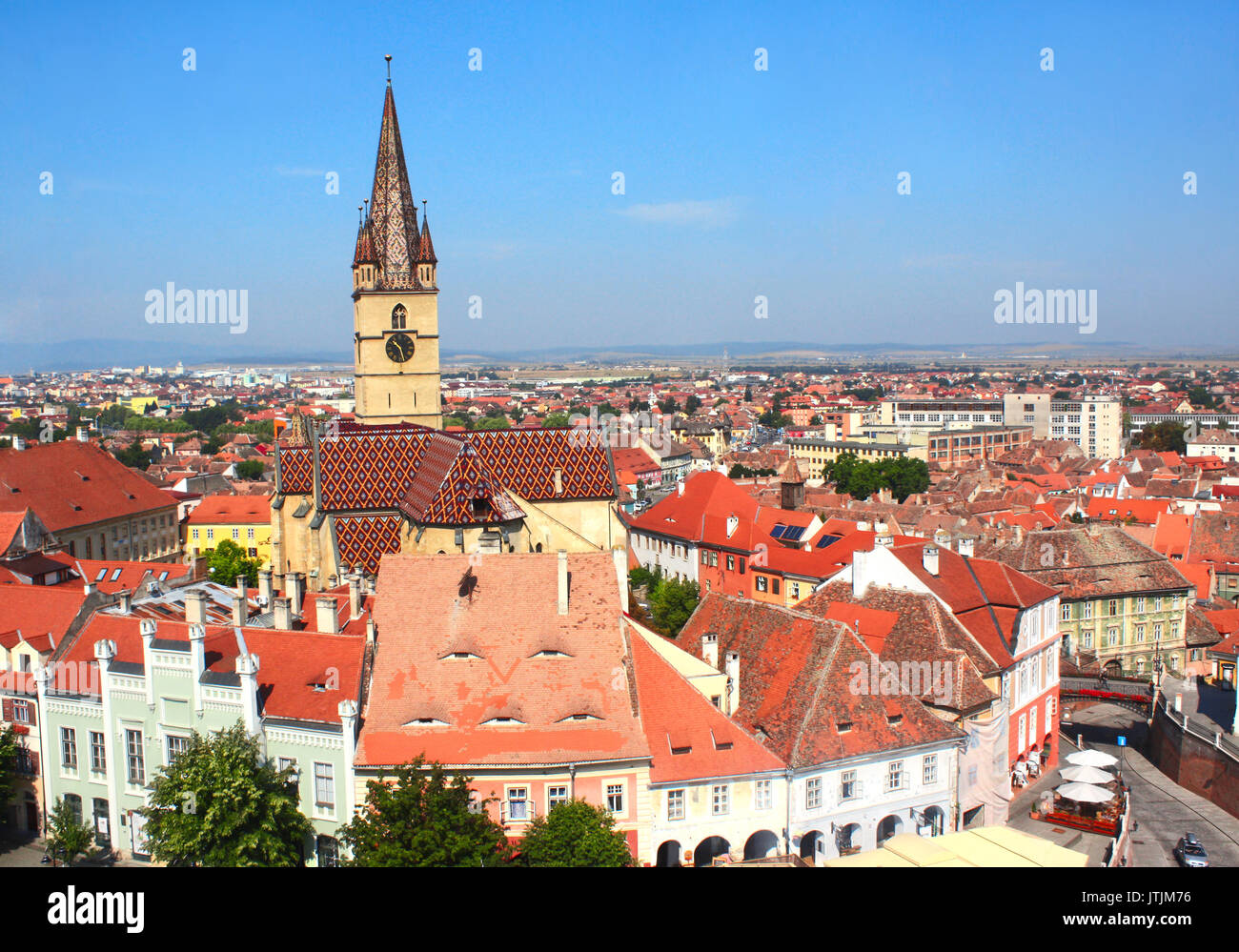 Top view from Council Tower on Lutheran cathedral tower, Bridge of Lies ...