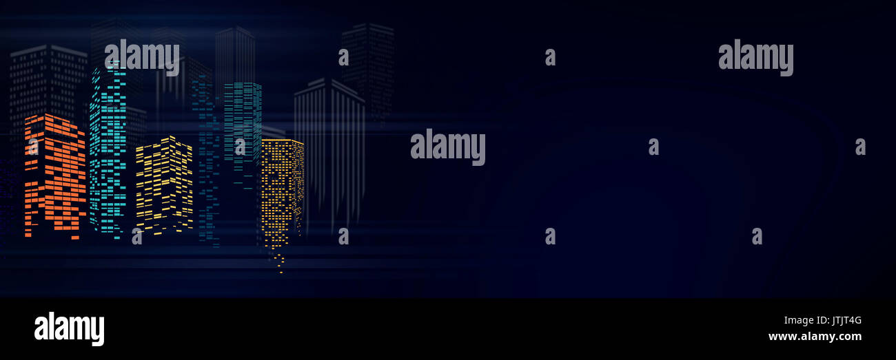 City scene at night hi-res stock photography and images - Alamy