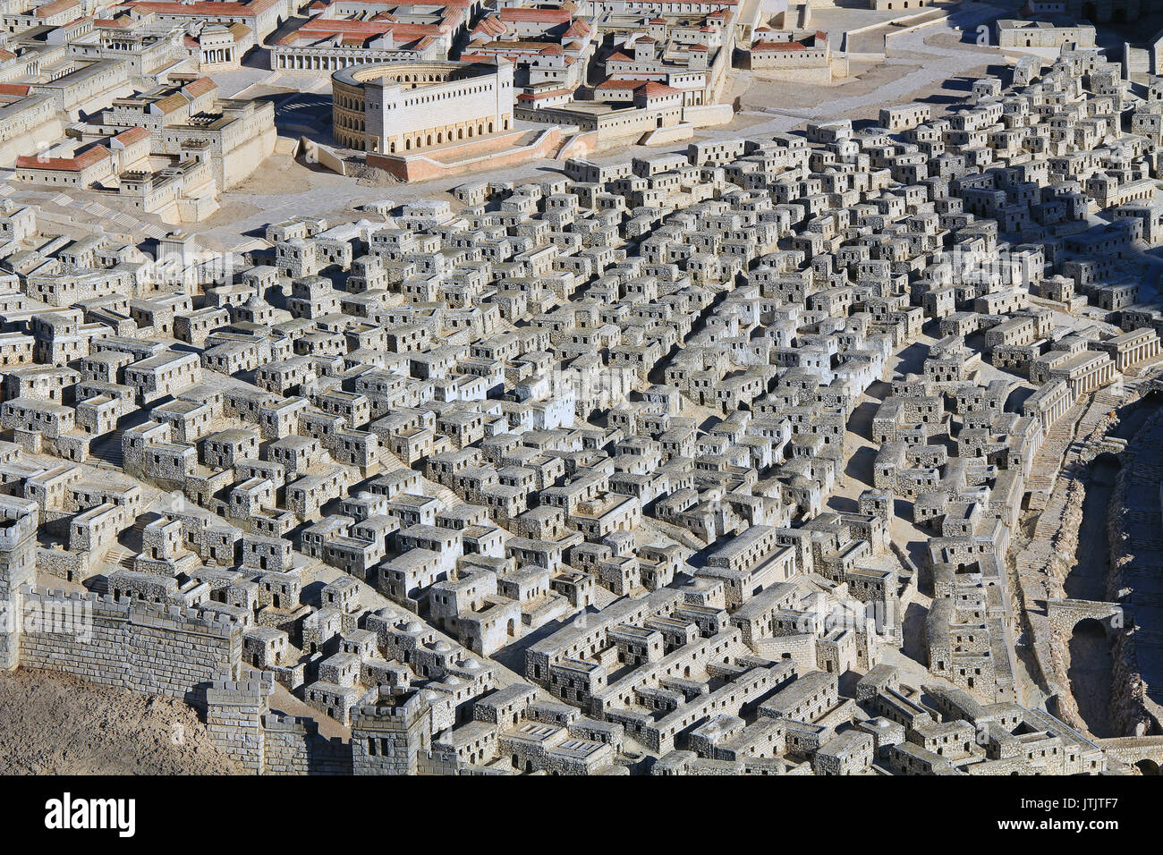 Model of ancient Jerusalem at the time of the second temple. Focusing ...