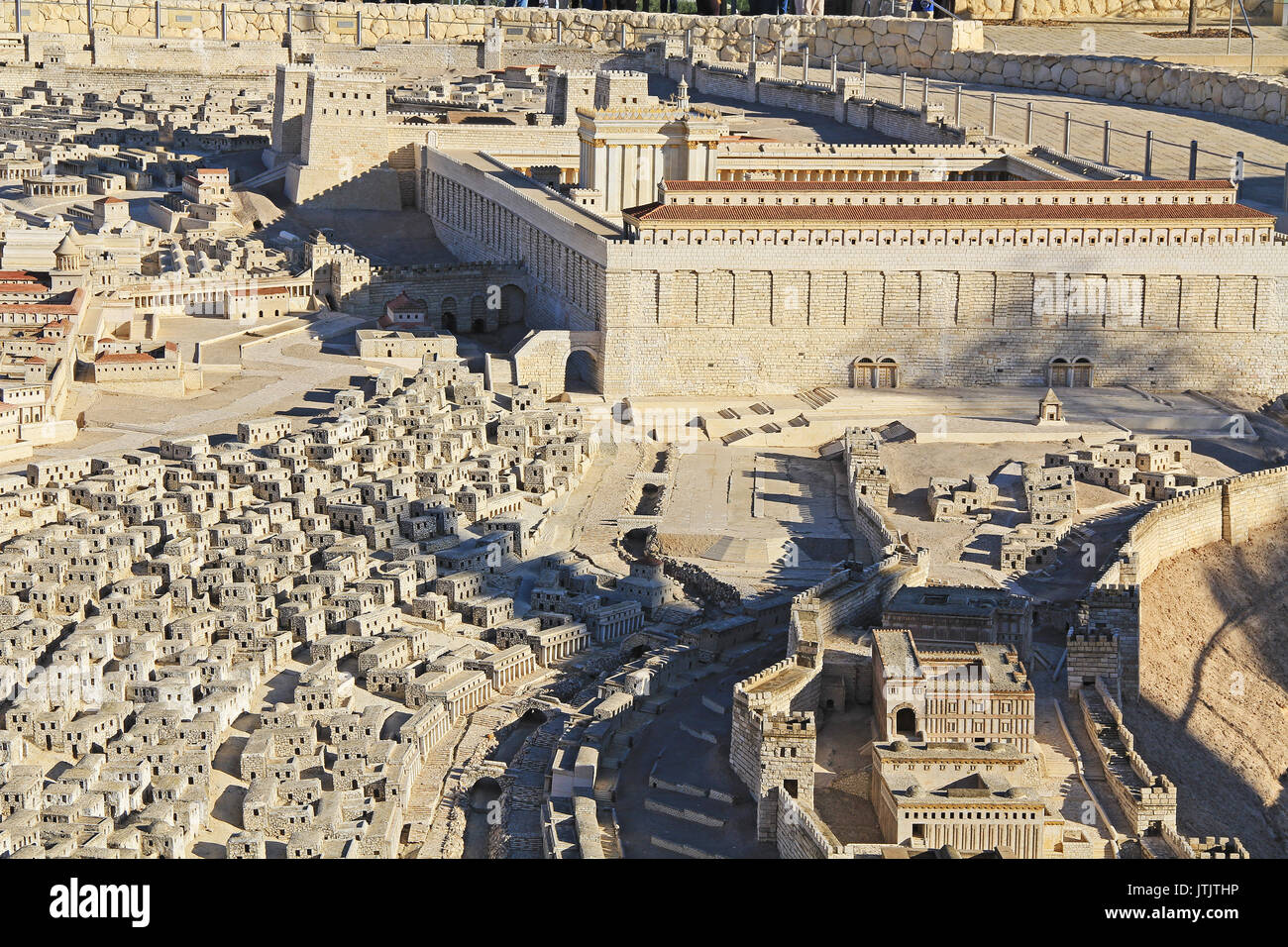 Model of ancient Jerusalem at the time of the second temple. Focusing ...