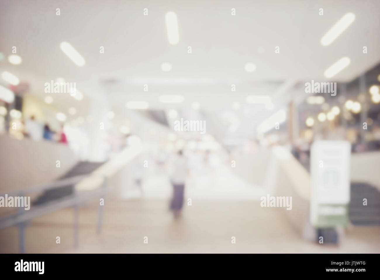 blur image of people shopping in department store with bokeh background ...