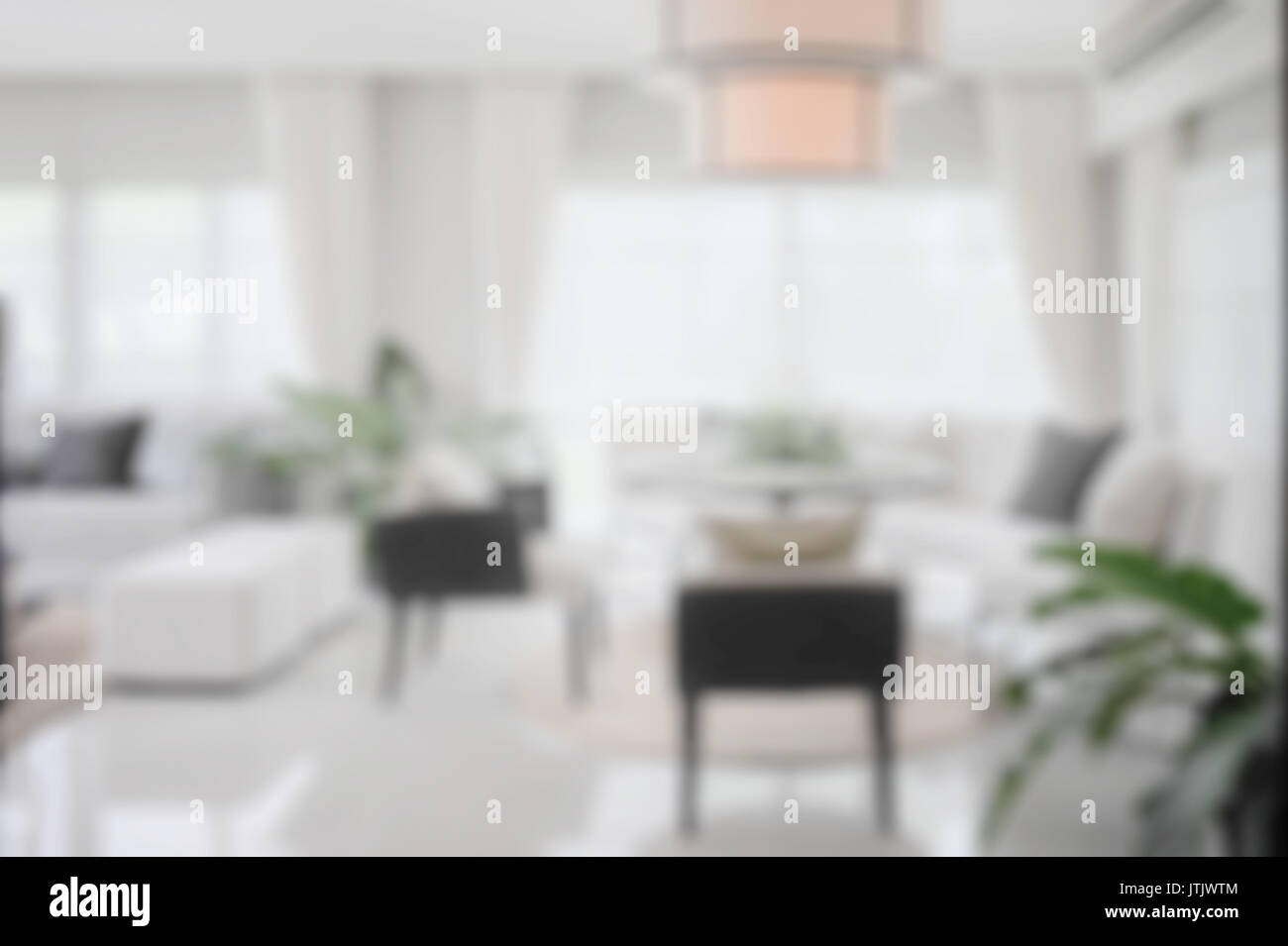 blur image of modern living room interior Stock Photo - Alamy