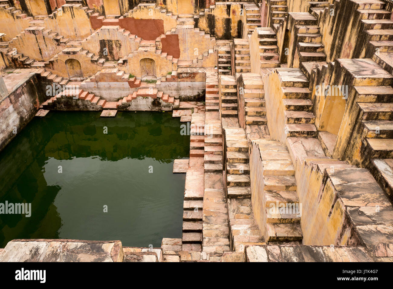 Amber step well in Jaipur, Rajasthan Stock Photo - Alamy