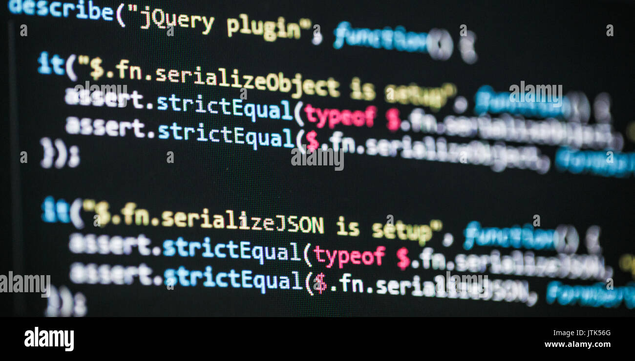 Software developer programming code Stock Photo - Alamy