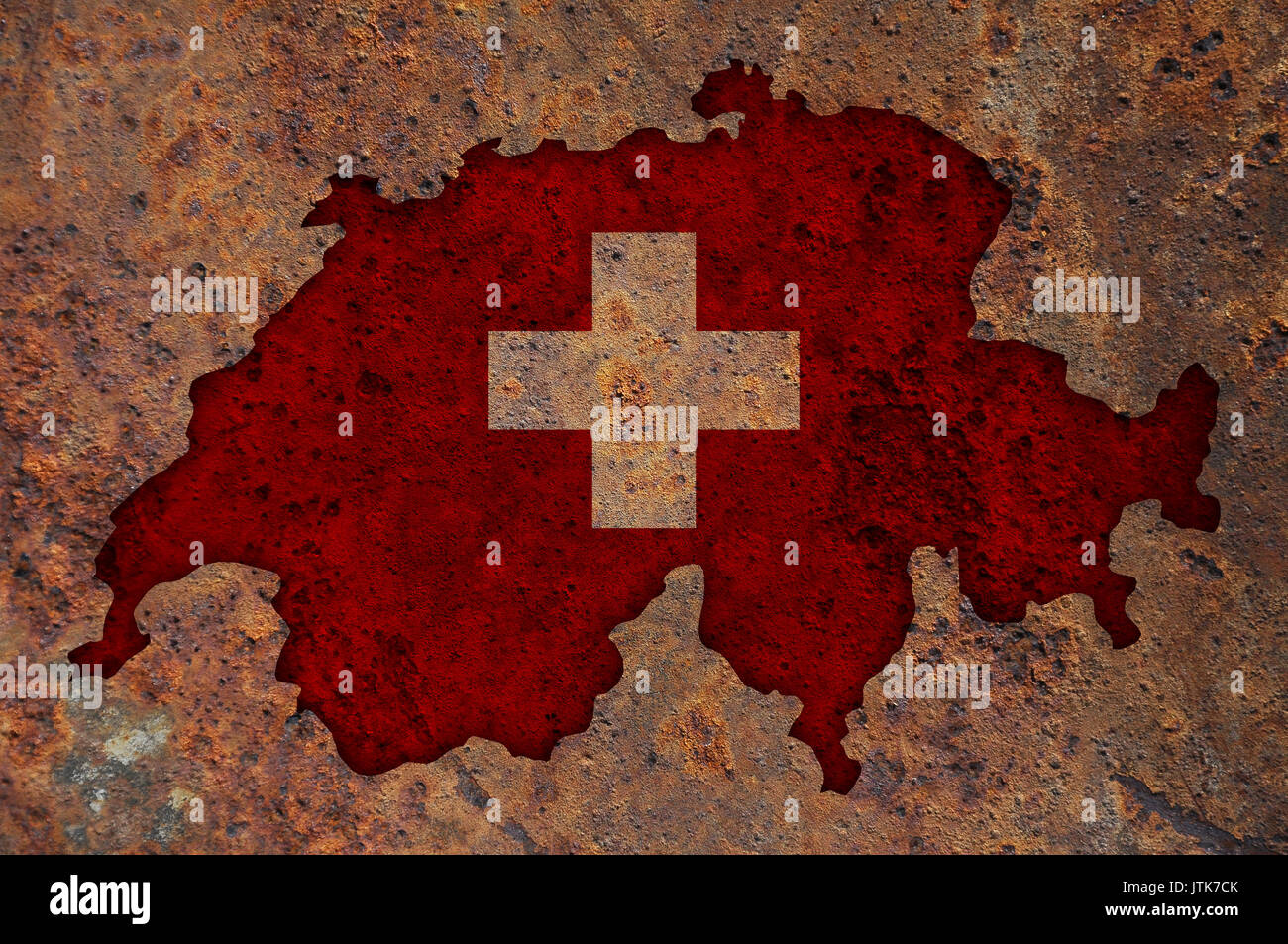 Textured map of Switzerland in nice colors Stock Photo - Alamy