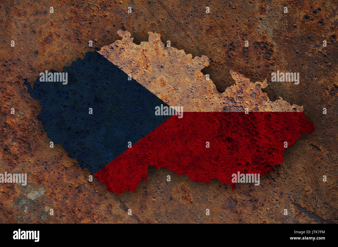 Textured map of Czech Republic in nice colors Stock Photo - Alamy