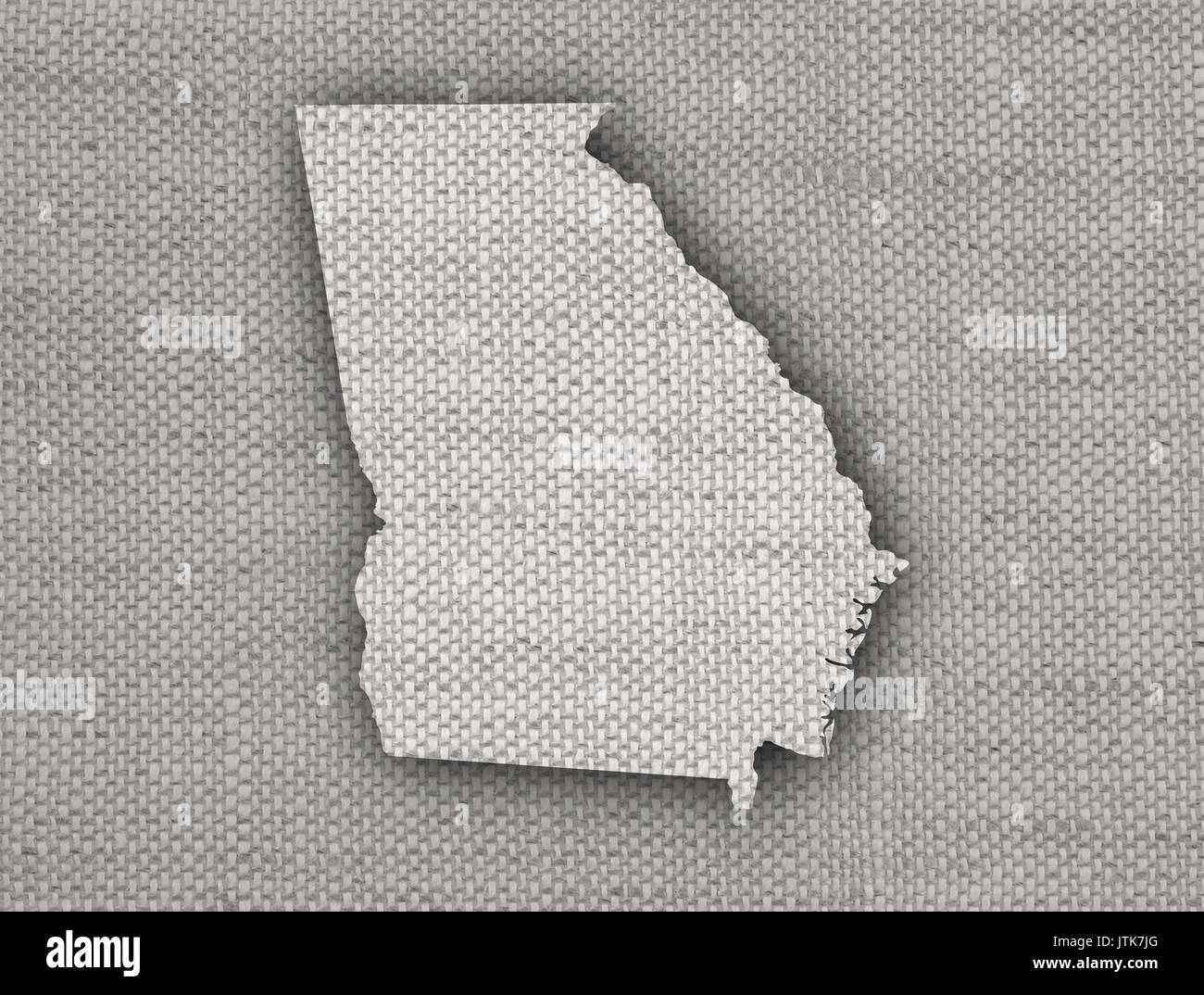 Map of Georgia on old linen Stock Photo - Alamy