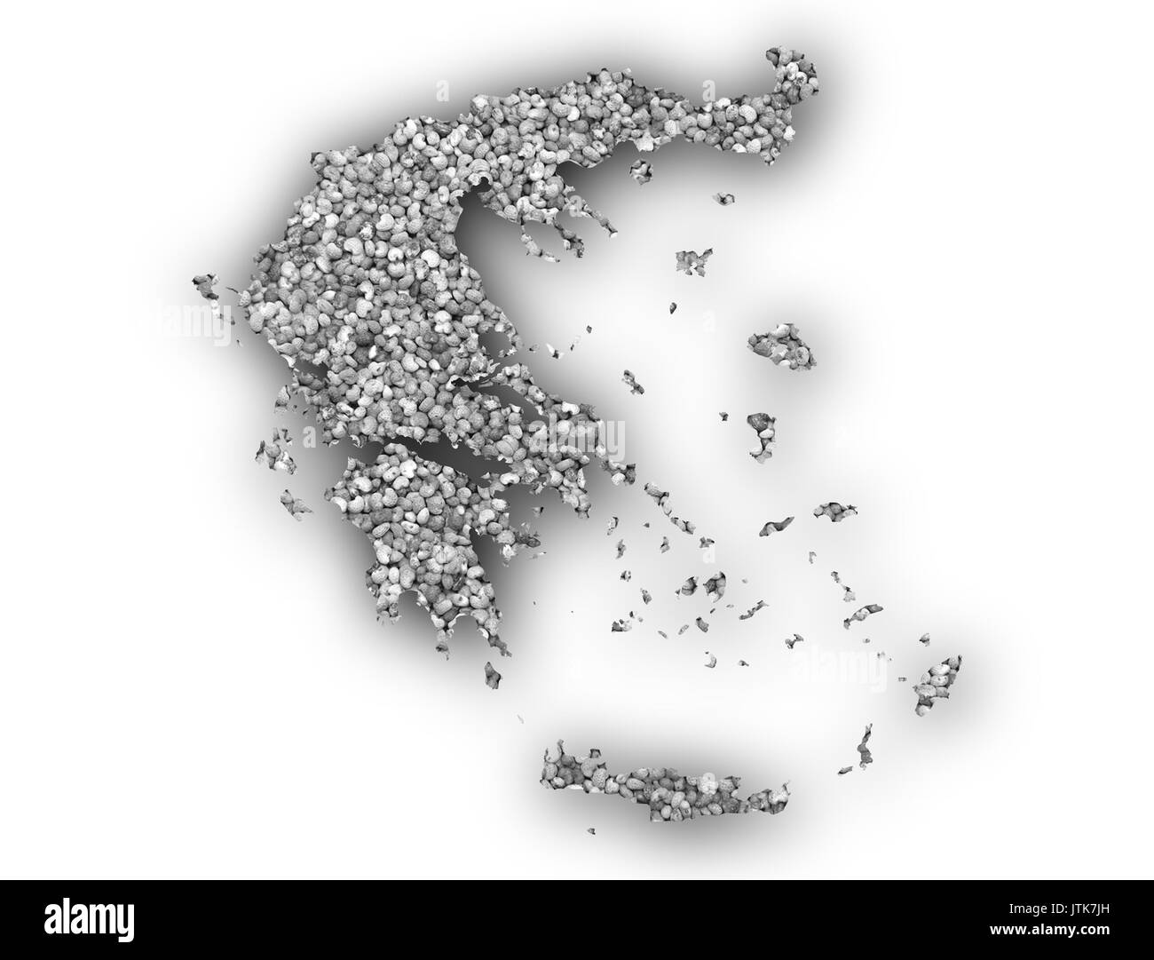 Map of greece outline Black and White Stock Photos & Images - Alamy