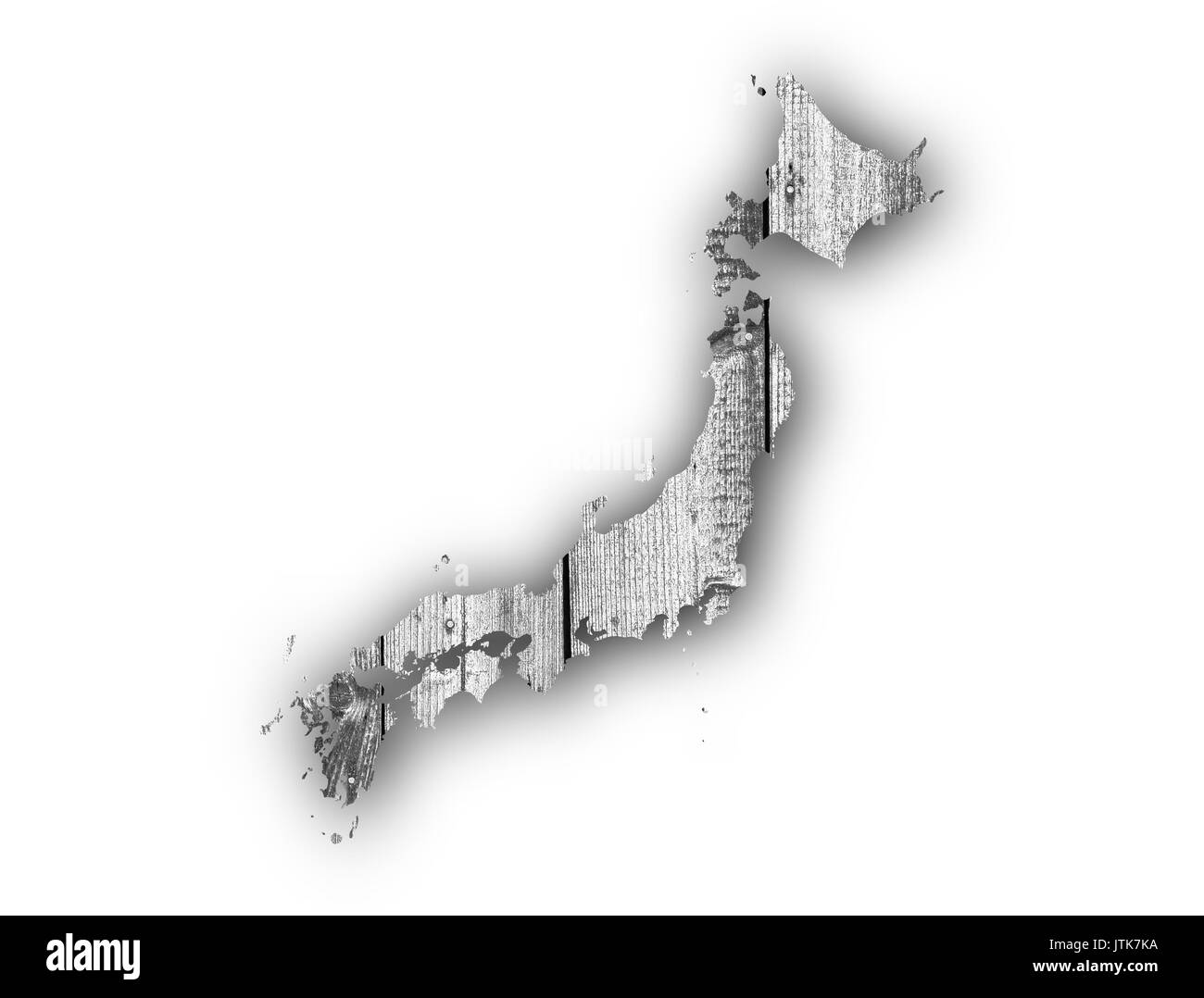 Retro japan map Cut Out Stock Images & Pictures - Alamy