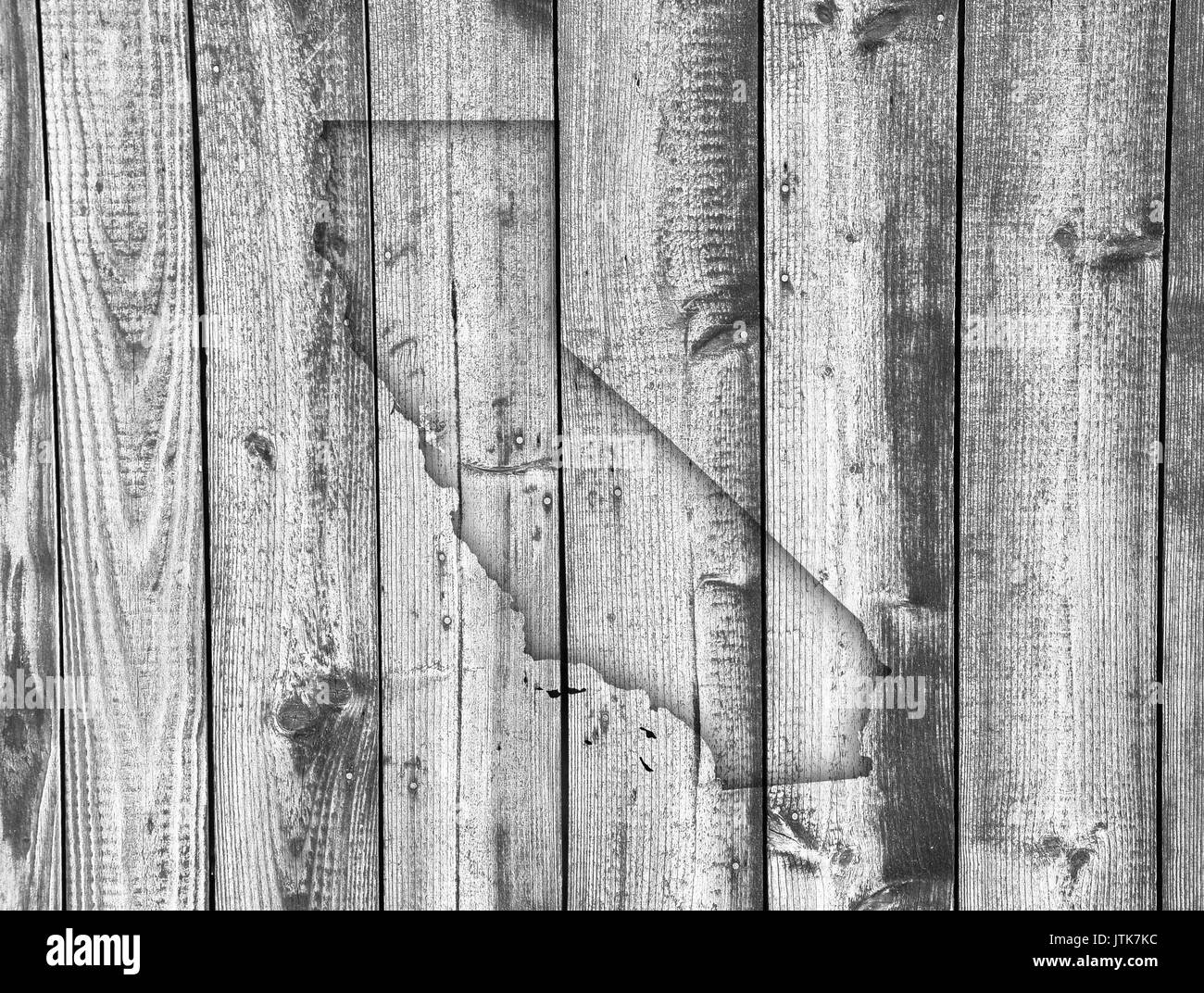Map of California on weathered wood Stock Photo - Alamy