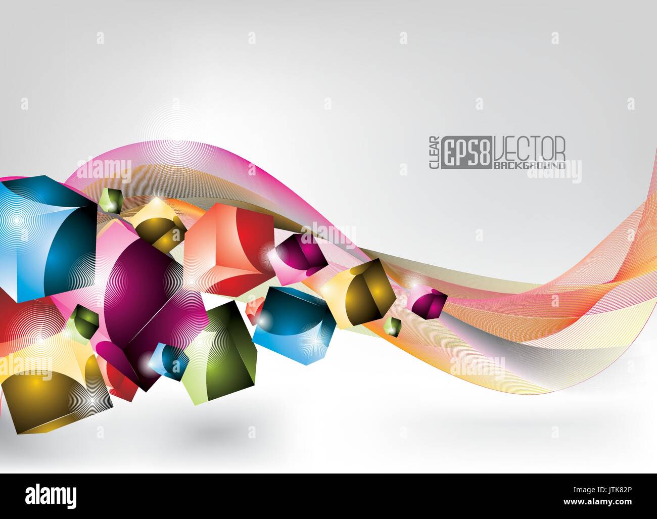 Vector dynamic design background with colored cubes Stock Vector Image ...