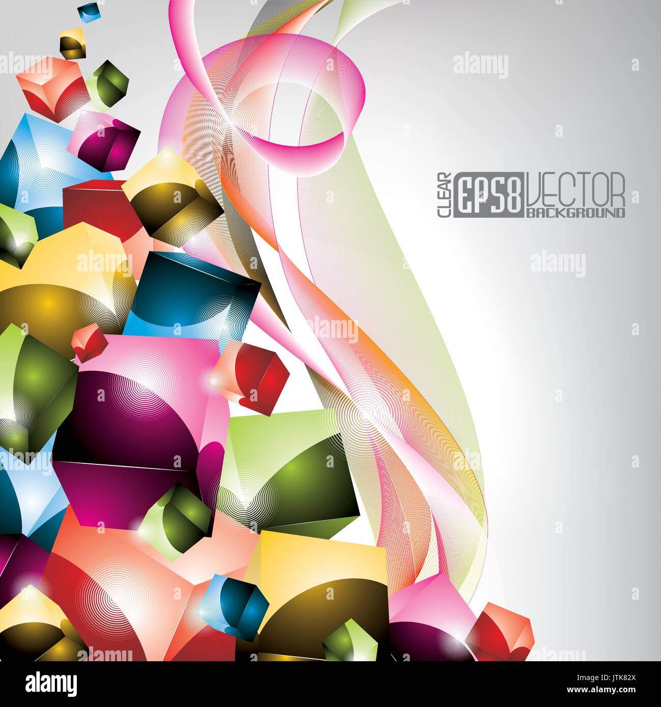 Vector dynamic design background with colored cubes Stock Vector Image ...