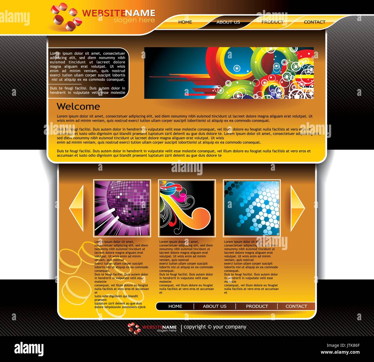 Brightly vector website design template Stock Vector Image & Art - Alamy Brightly vector website design template Stock Vector Image & Art - Alamy