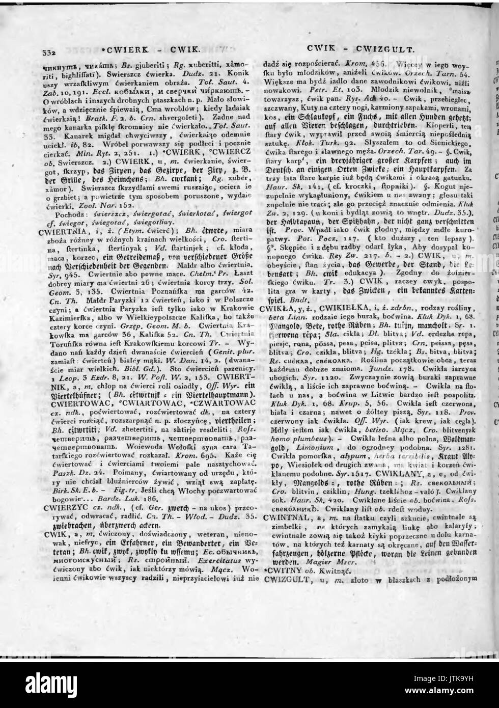 Slownik jezyka polskiego tom 1 332 Stock Photo - Alamy