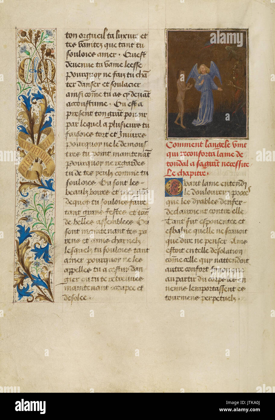 This painting by Flemish artist Simon Marmion depicts the dramatic ...