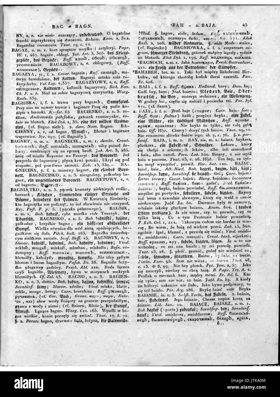 Slownik jezyka polskiego tom 1 043 Stock Photo - Alamy