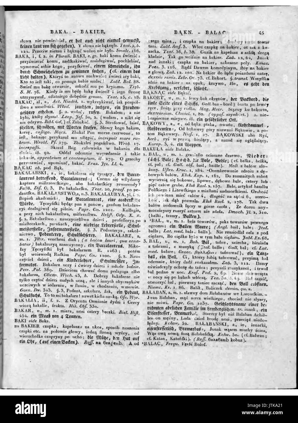 Slownik jezyka polskiego tom 1 045 Stock Photo - Alamy