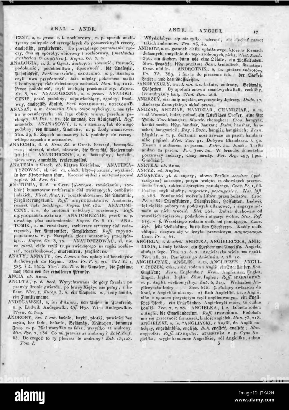 Slownik jezyka polskiego tom 1 017 Stock Photo - Alamy