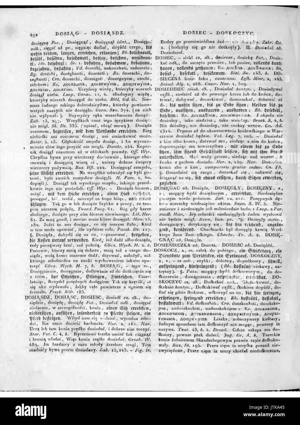 Slownik jezyka polskiego tom 1 492 Stock Photo - Alamy
