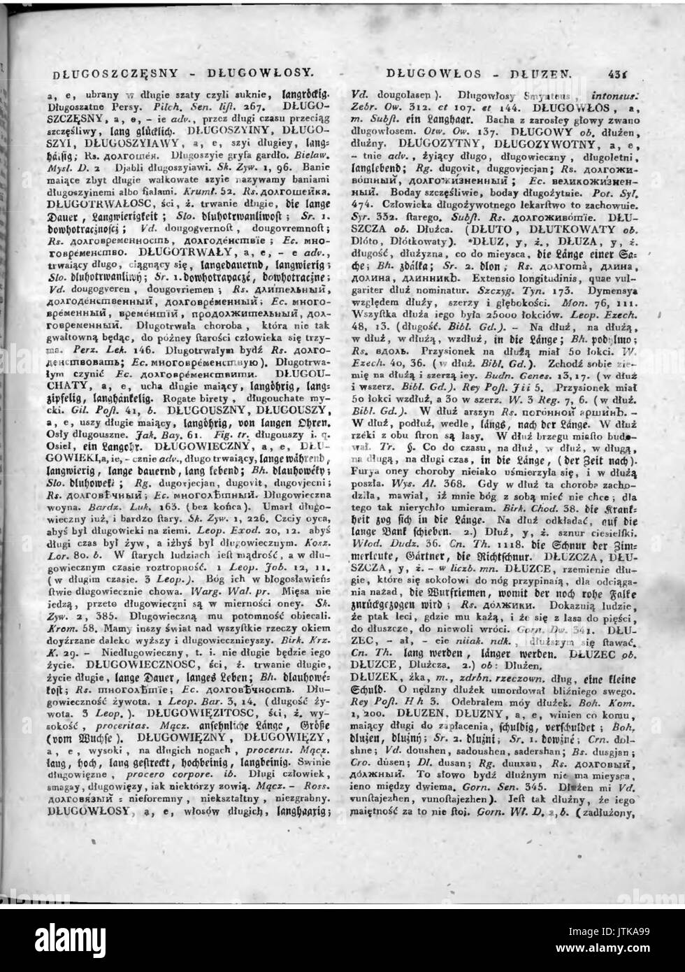 Slownik jezyka polskiego tom 1 431 Stock Photo - Alamy